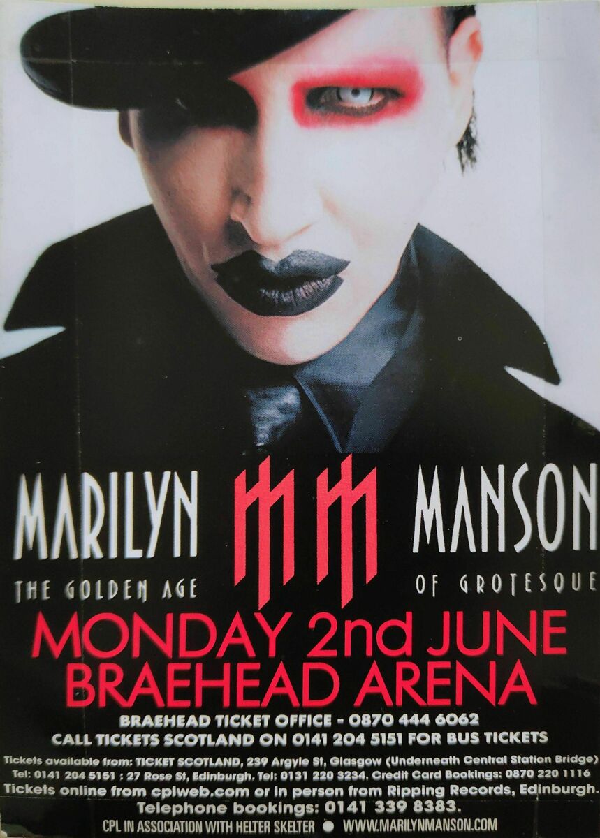 Jun 02, 2003: Marilyn Manson / Queen Adreena at Braehead Arena Glasgow ...