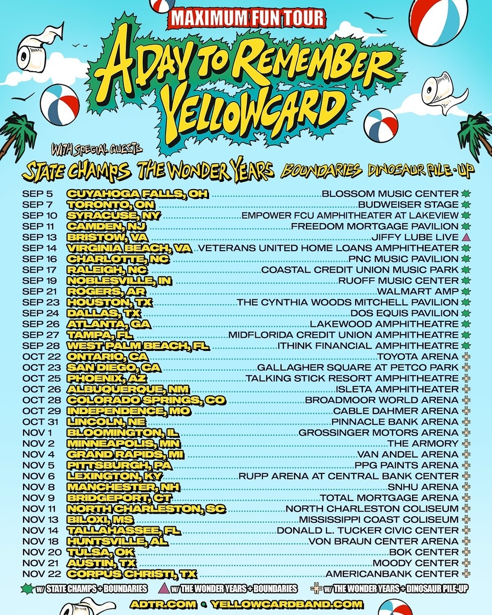 Yellowcard Concert & Tour History (Updated for 2025) | Concert Archives