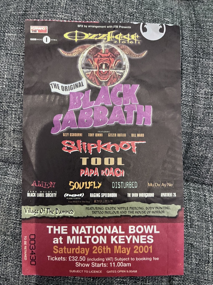 May 26, 2001: Ozzfest 2001 UK at National Bowl Milton Keynes, England ...
