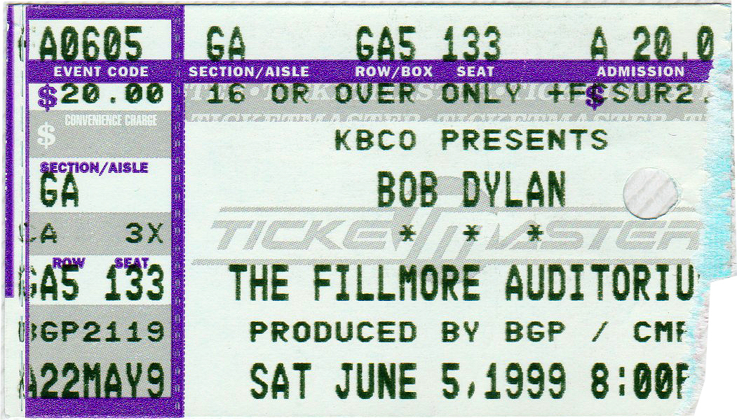 Bob Dylan's 1999 Concert & Tour History | Concert Archives