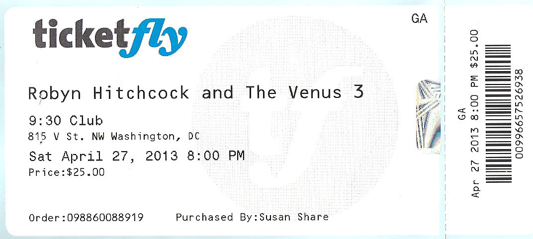 Robyn Hitchcock & the Venus 3 Concert & Tour History | Concert Archives