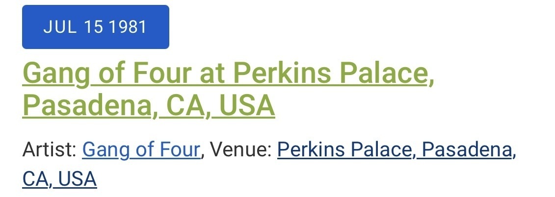 Concert History of Perkins Palace Pasadena, California, United States ...