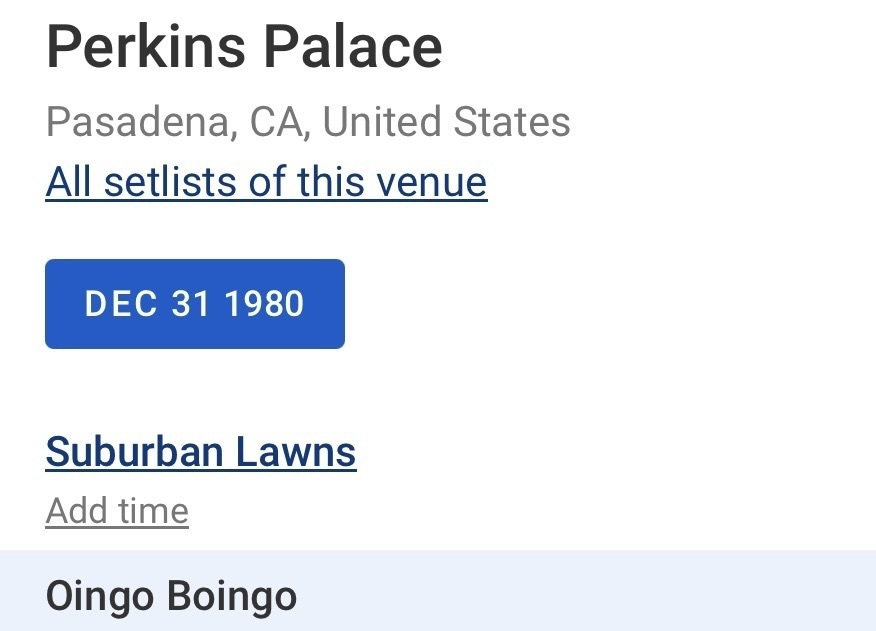 Concert History of Perkins Palace Pasadena, California, United States ...
