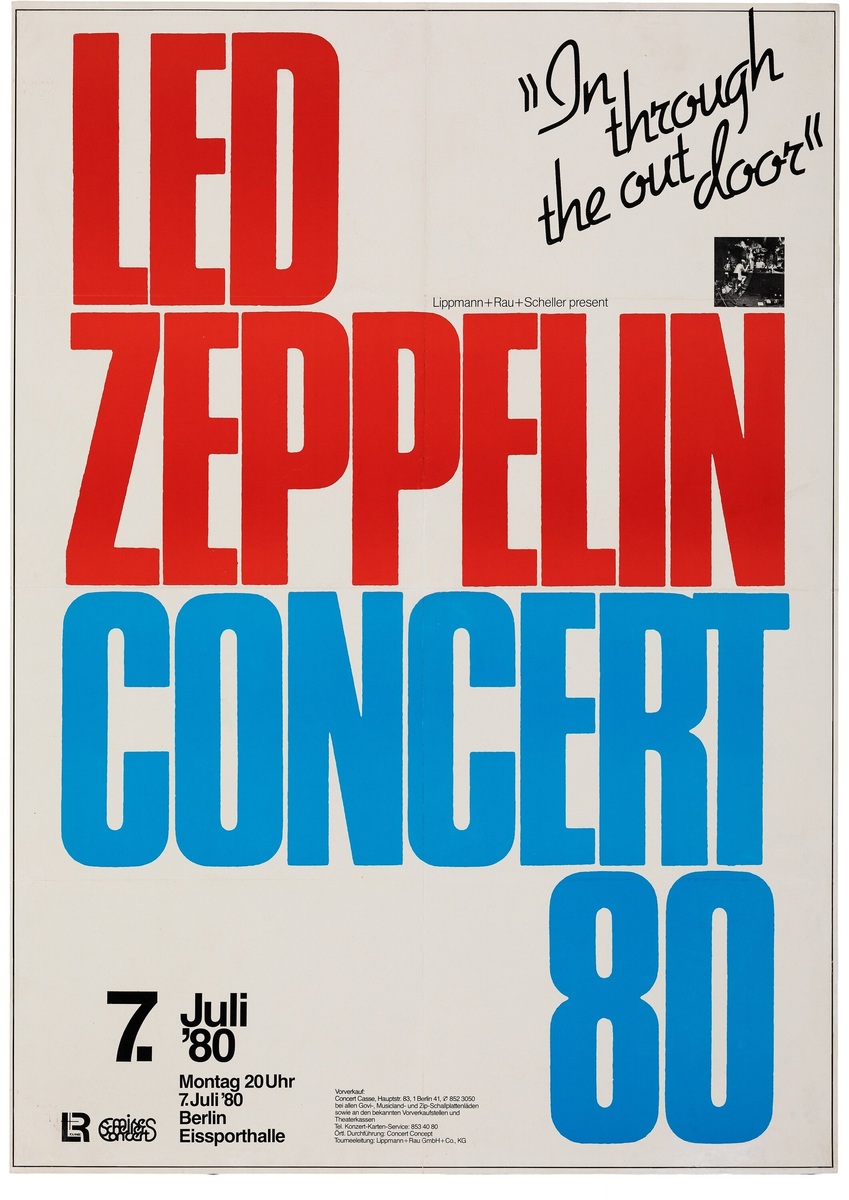 Led Zeppelin's 1980 Concert & Tour History | Concert Archives