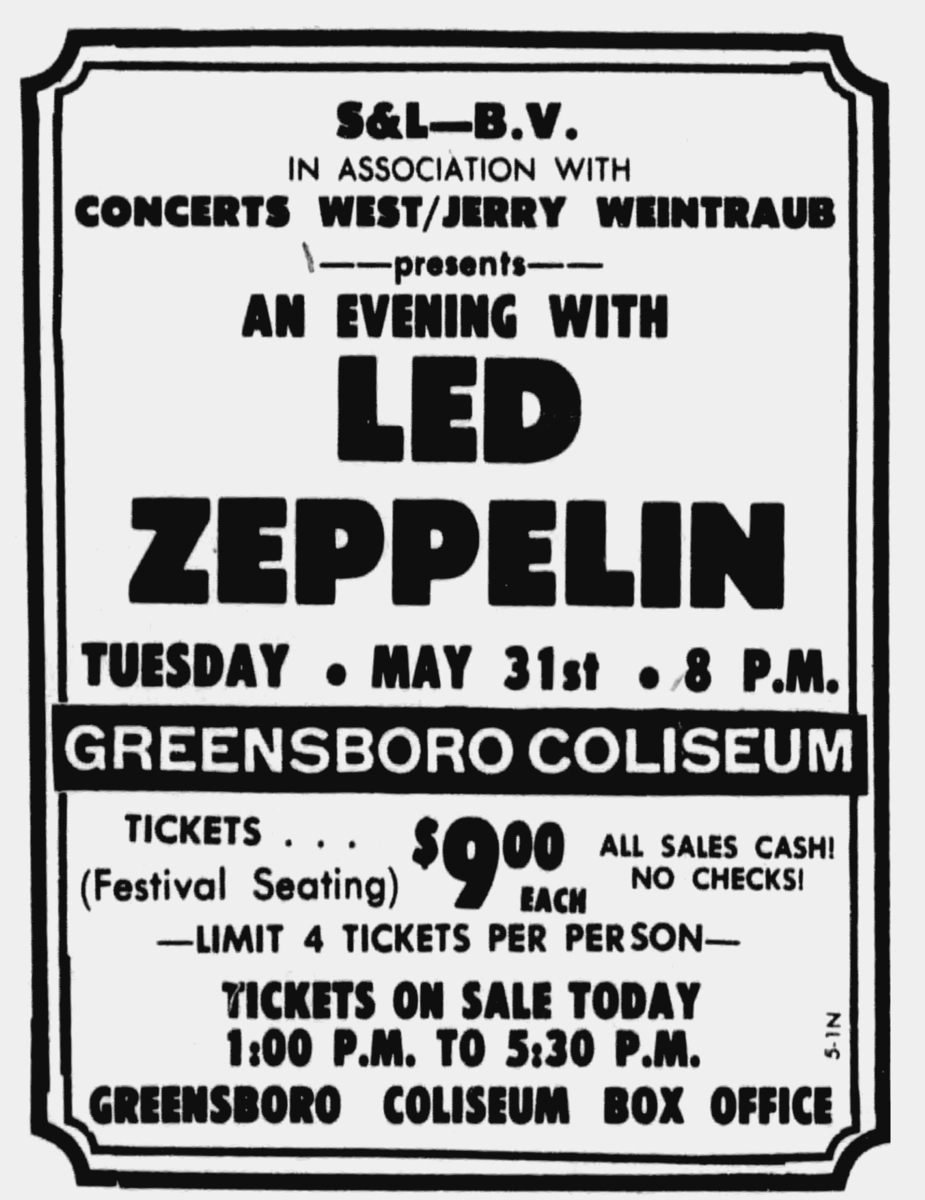Led Zeppelin's 1977 Concert & Tour History | Concert Archives