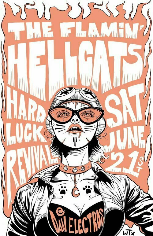 Jun 21, 2025: The Flamin' Hellcats / Hard Luck Revival at Dan Electros ...