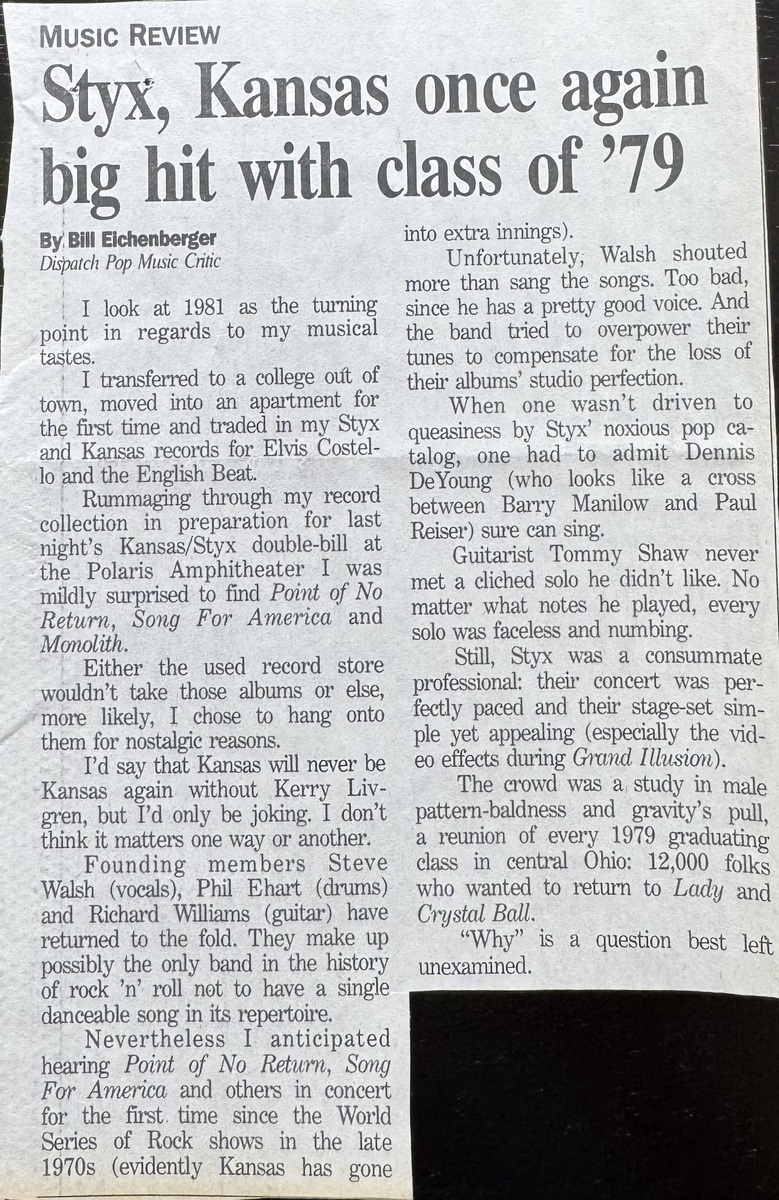 Styx Concert & Tour History (Updated for 2025) | Concert Archives