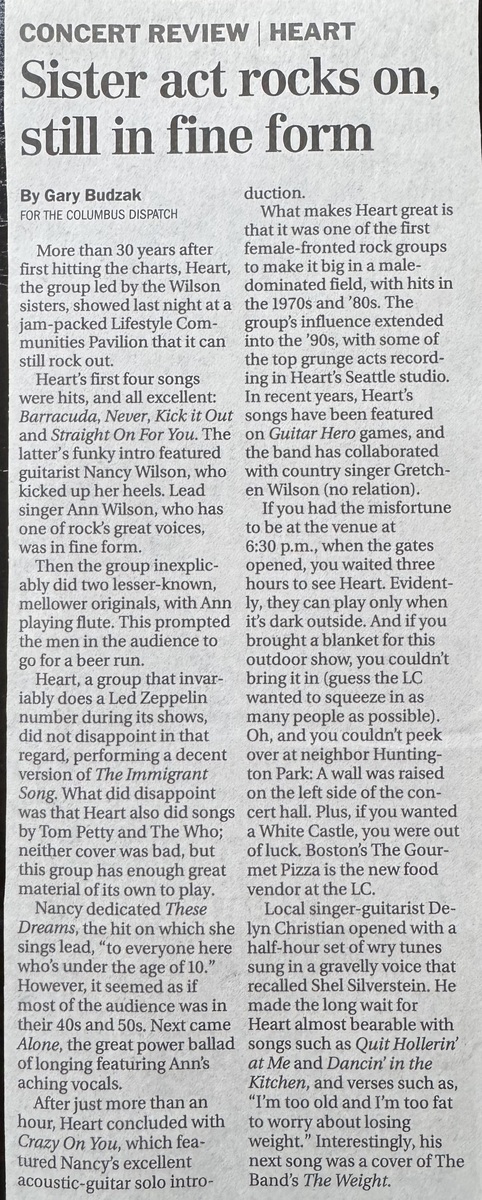 Heart Concert & Tour History (Updated for 2025 - 2026) | Concert Archives