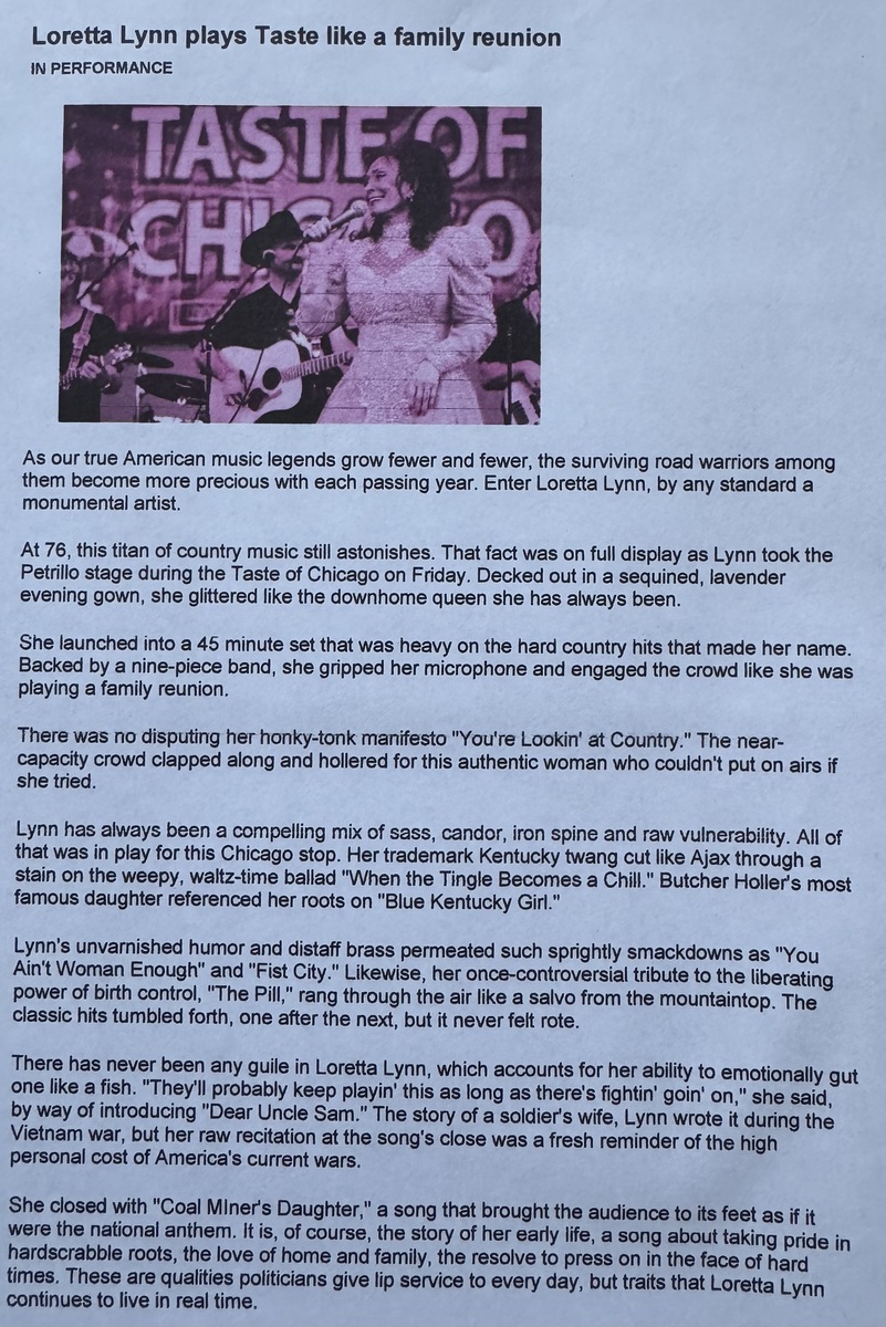 Loretta Lynn Concert & Tour History (Updated for 2025) | Concert Archives