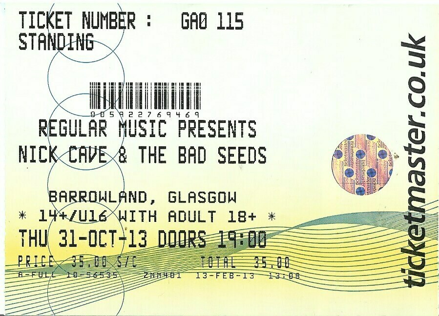 Oct 31, 2013: Nick Cave and The Bad Seeds / Sharon Van Etten at ...