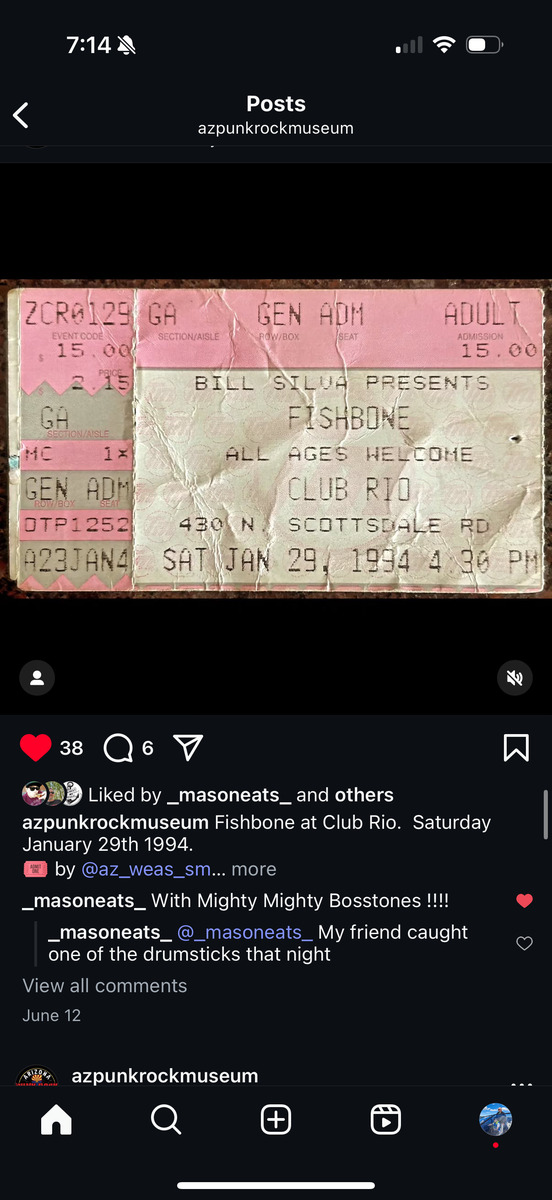 Feb 05, 1994: Fishbone / The Mighty Mighty Bosstones at Club Rio Tempe ...