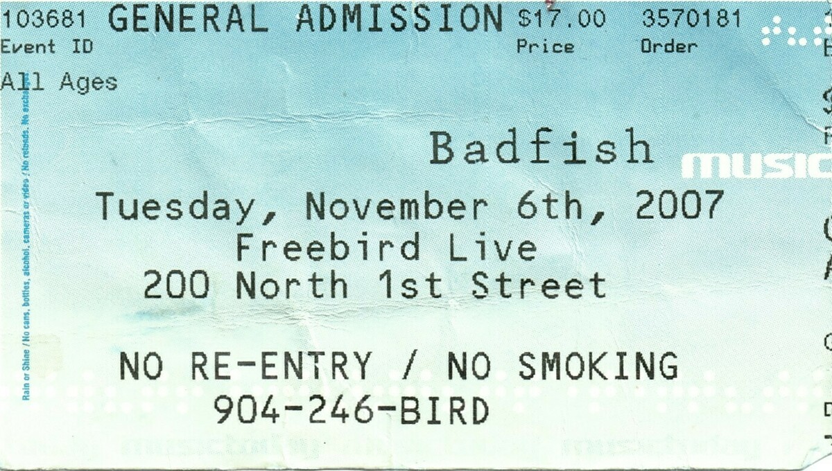 Badfish Concert & Tour History (Updated for 2025 - 2026) | Concert Archives