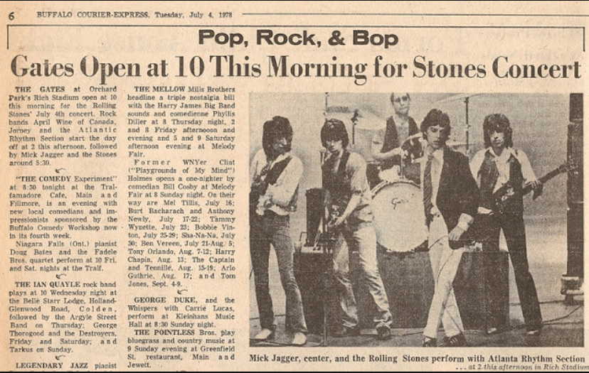 The Rolling Stones's 1978 Concert & Tour History | Concert Archives