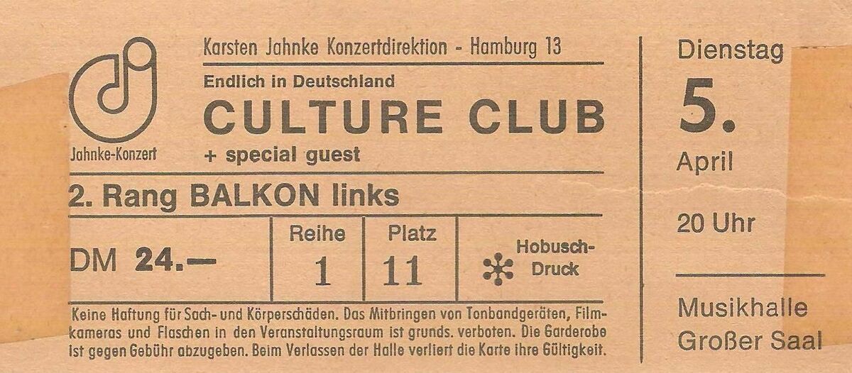 Culture Club's 1981 Concert & Tour History | Concert Archives