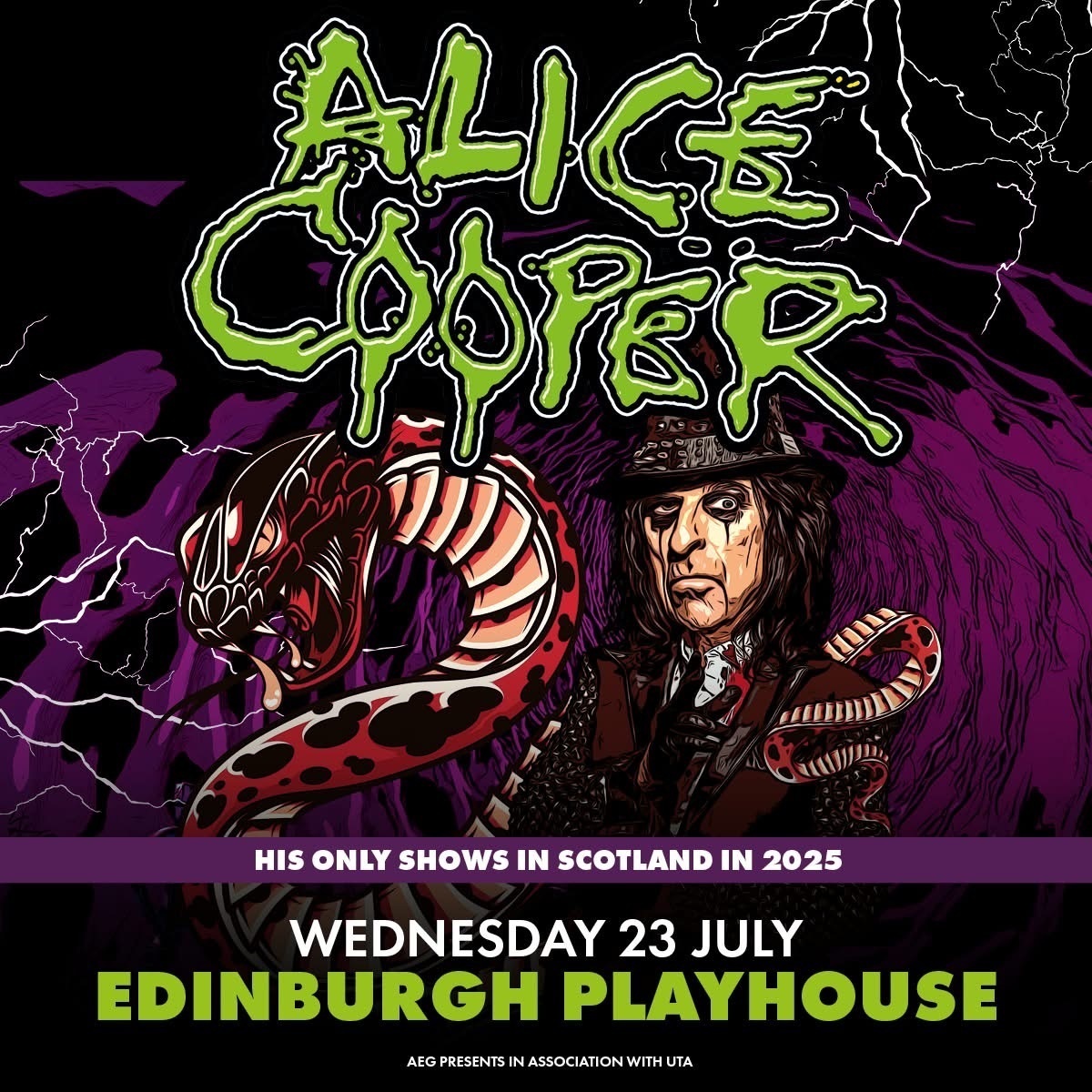 Jul 23, 2025: Alice Cooper / Bobbie Dazzle at Edinburgh Playhouse ...