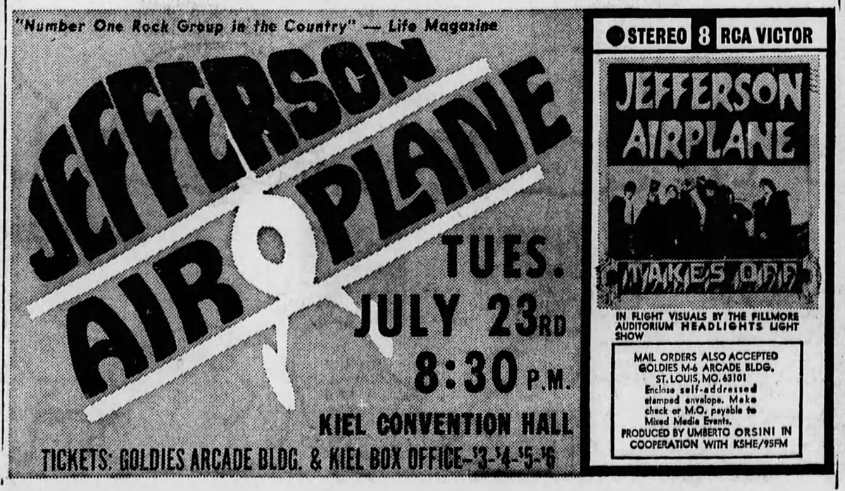 Jefferson Airplane Concert & Tour History | Concert Archives