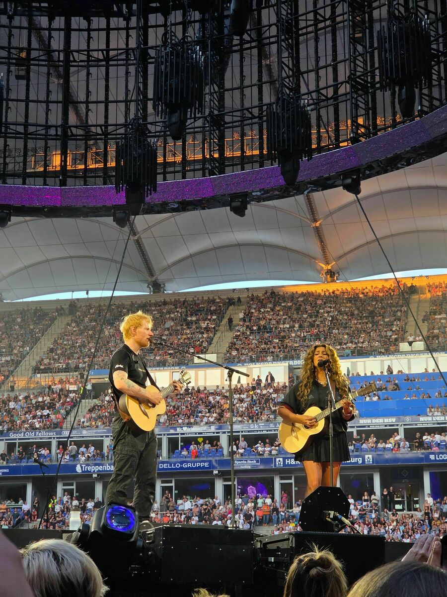Jul 04, 2025: Ed Sheeran / Myles Smith / Tori Kelly at Volksparkstadion ...