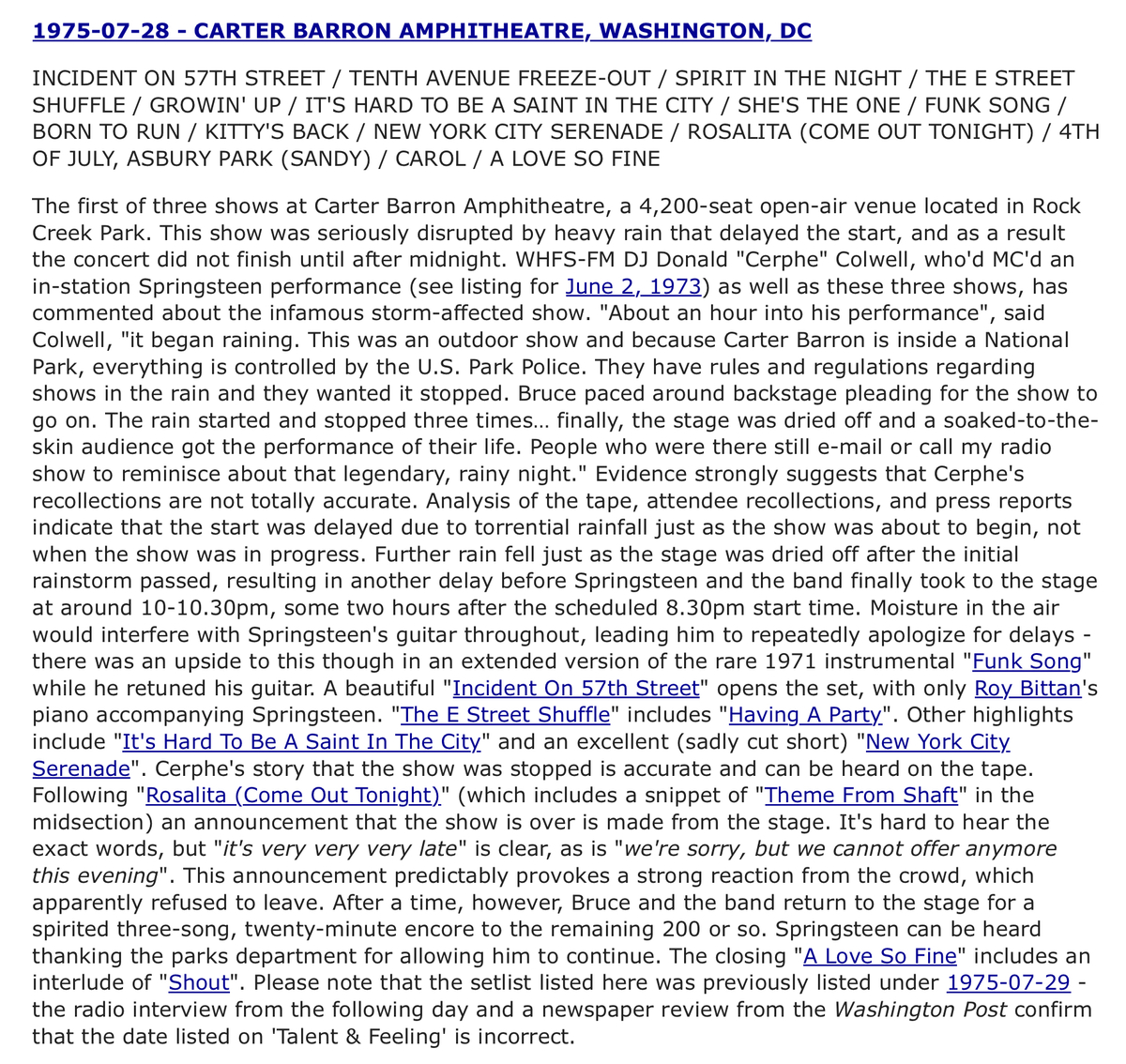 Bruce Springsteen & The E Street Band Concert & Tour History (Updated ...