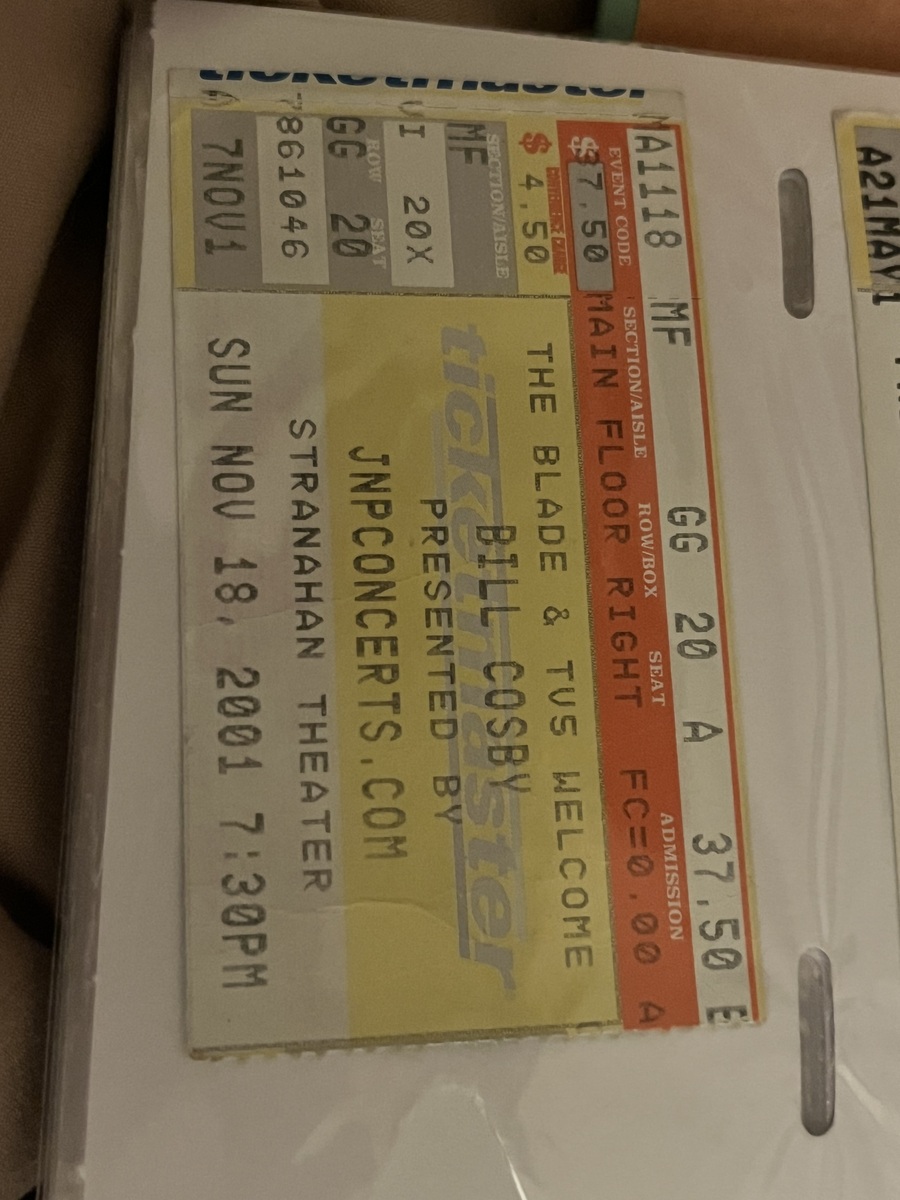 Nov 10, 2001: Bill Cosby at Stranahan Theater Toledo, Ohio, United ...