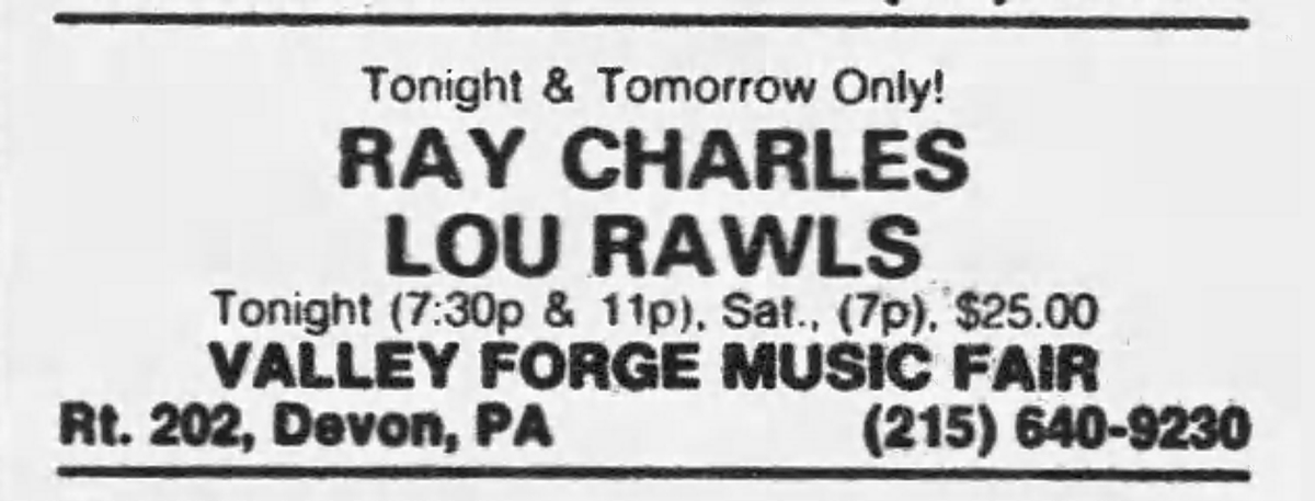 Ray Charles Concert & Tour History | Concert Archives