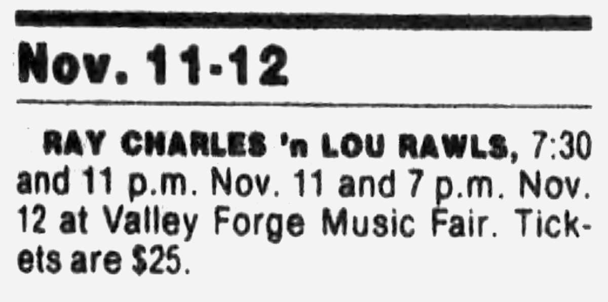 Ray Charles Concert & Tour History | Concert Archives