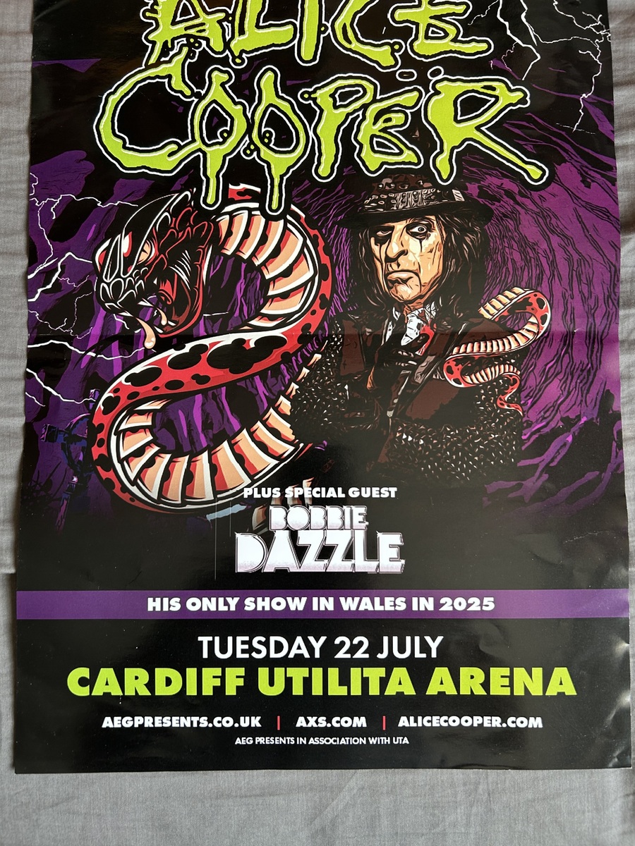 Jul 22, 2025: Alice Cooper / Bobbie Dazzle at Utilita Arena Cardiff ...