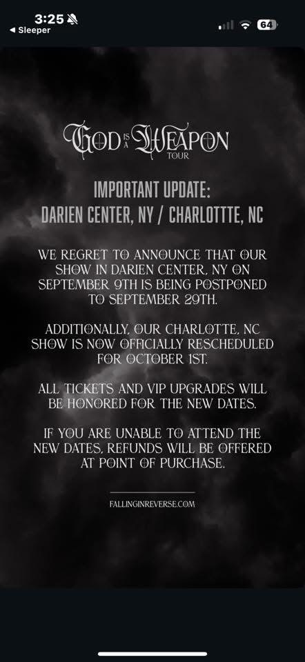 Sep 09, 2025: Falling In Reverse / Slaughter To Prevail / Hollywood ...