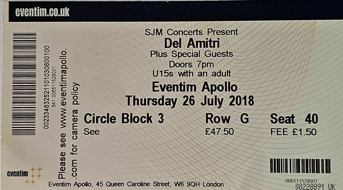 Jul 26, 2018: Del Amitri / Trashcan Sinatras at Eventim Apollo London ...