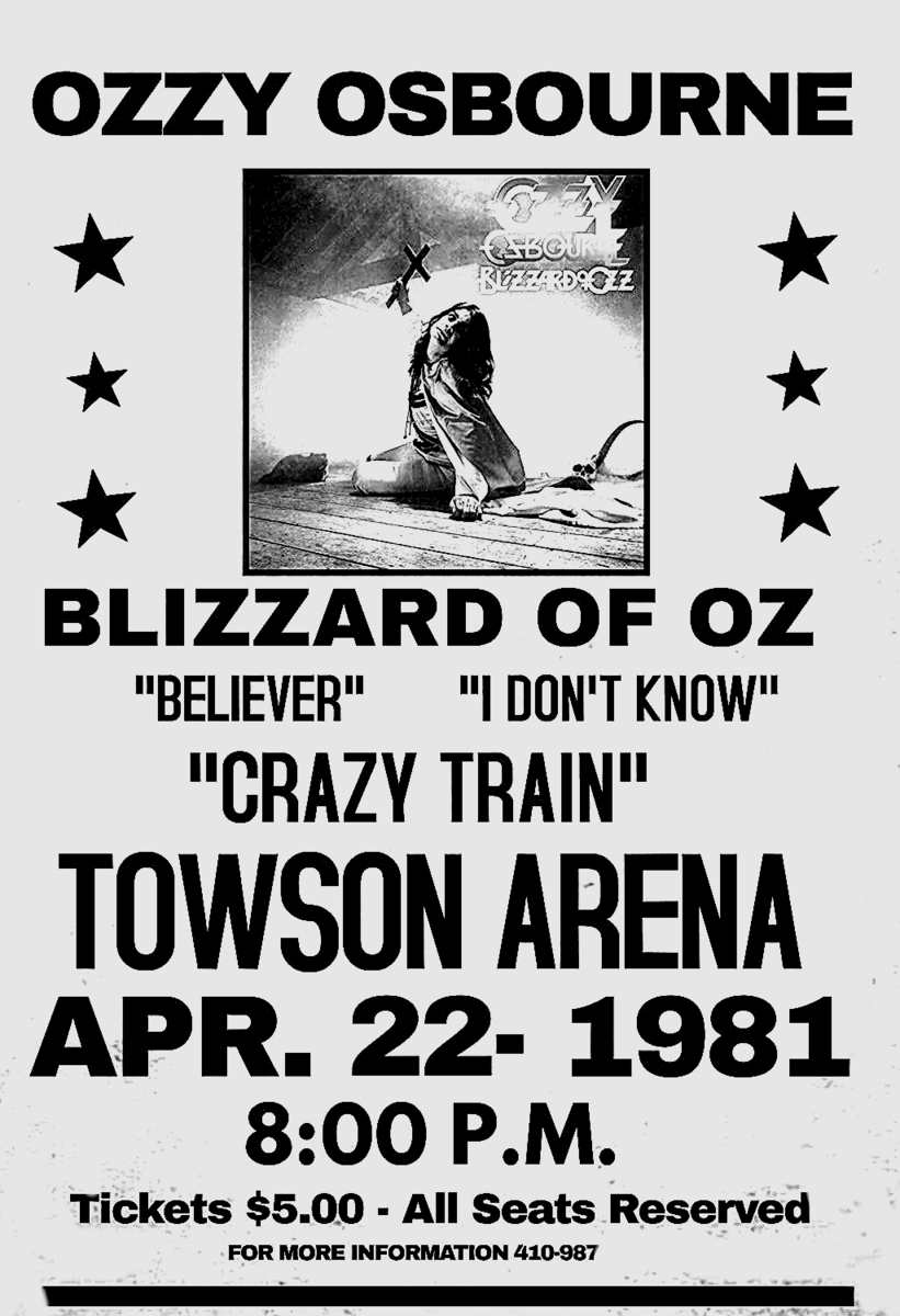 Ozzy Osbourne's 1981 Concert & Tour History | Concert Archives