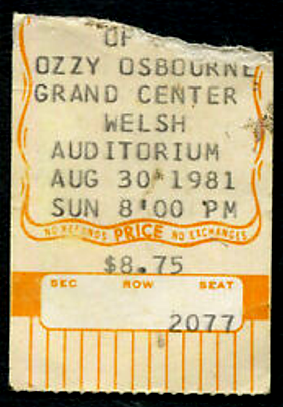 Ozzy Osbourne's 1981 Concert & Tour History | Concert Archives