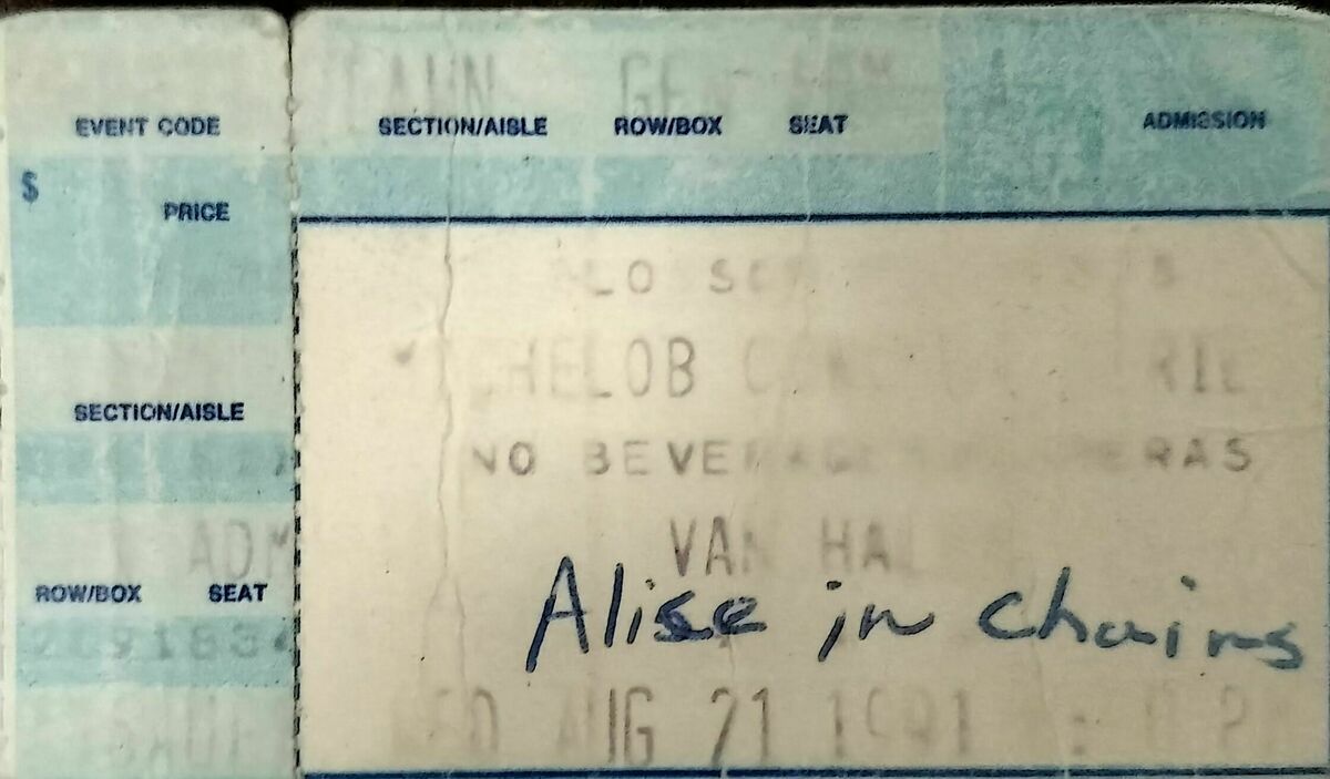 Aug 21, 1991: Van Halen / Alice In Chains at Blossom Music Center ...
