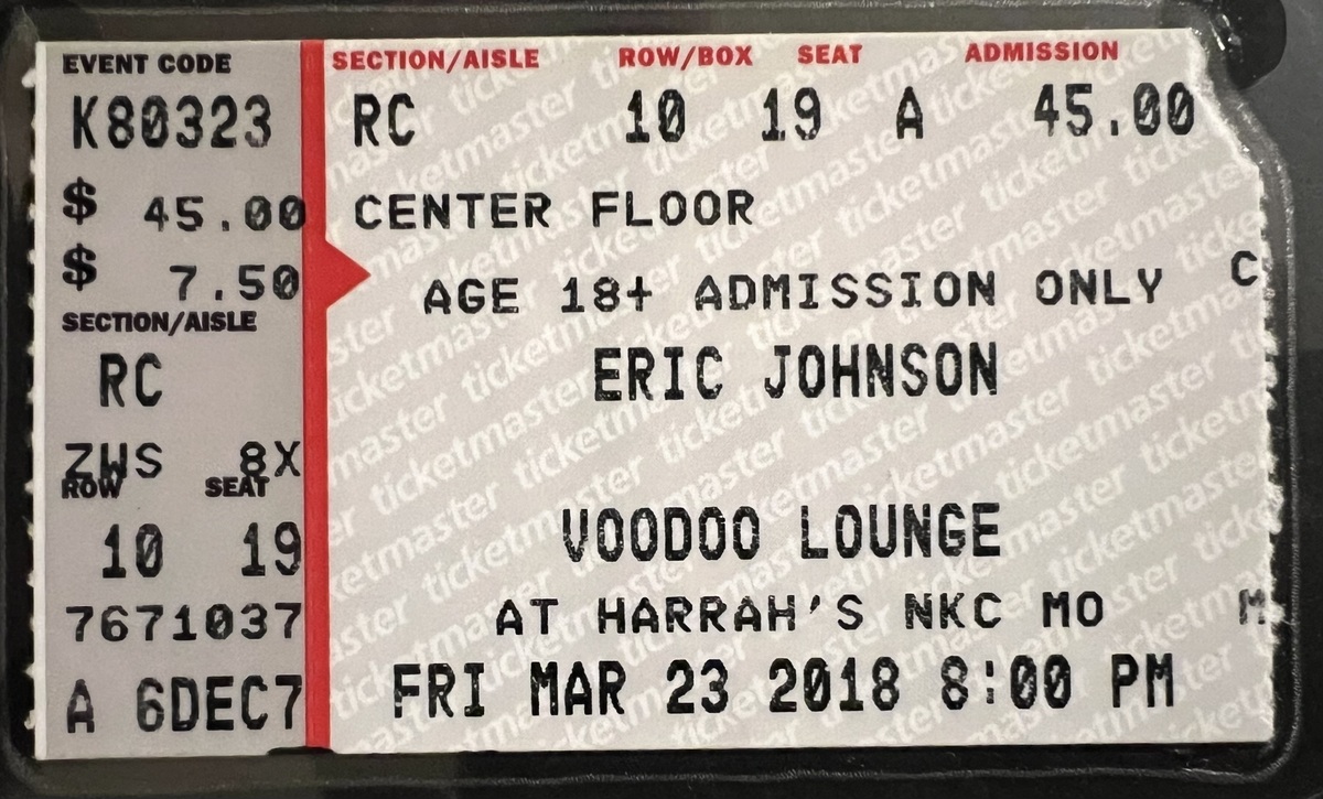 Eric Johnson Concert & Tour History (Updated for 2025 - 2026) | Concert ...