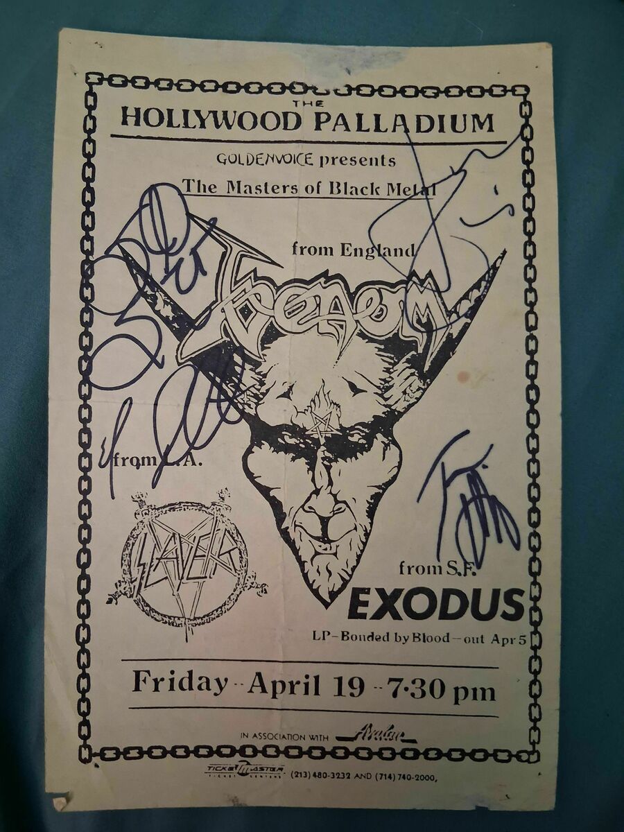 Apr 19, 1985: Venom / Slayer / Exodus at Hollywood Palladium Los ...