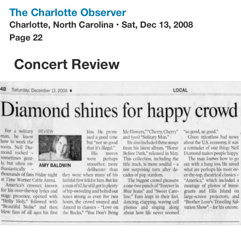 Neil Diamond Concert & Tour History (Updated for 2026) | Concert Archives