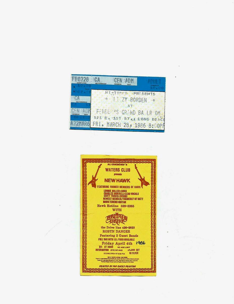Mar 28, 1986: Lizzy Borden / New Hawk at Fender's Grand Ballroom Long ...