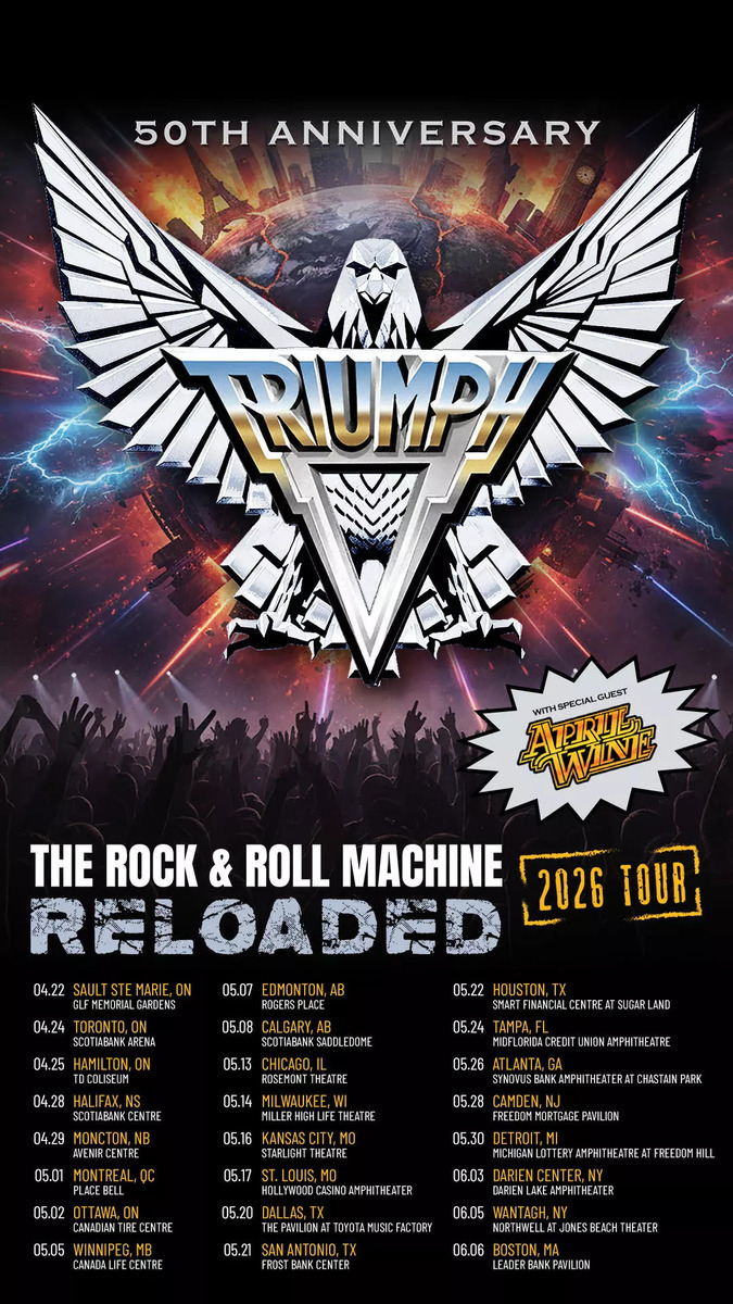 Triumph Concert & Tour History (Updated for 2026) | Concert Archives