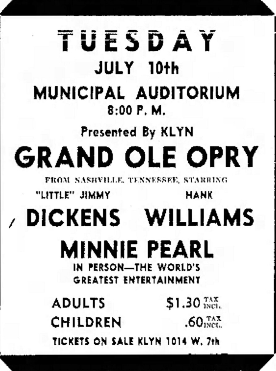 Minnie Pearl Concert Photos | Concert Archives
