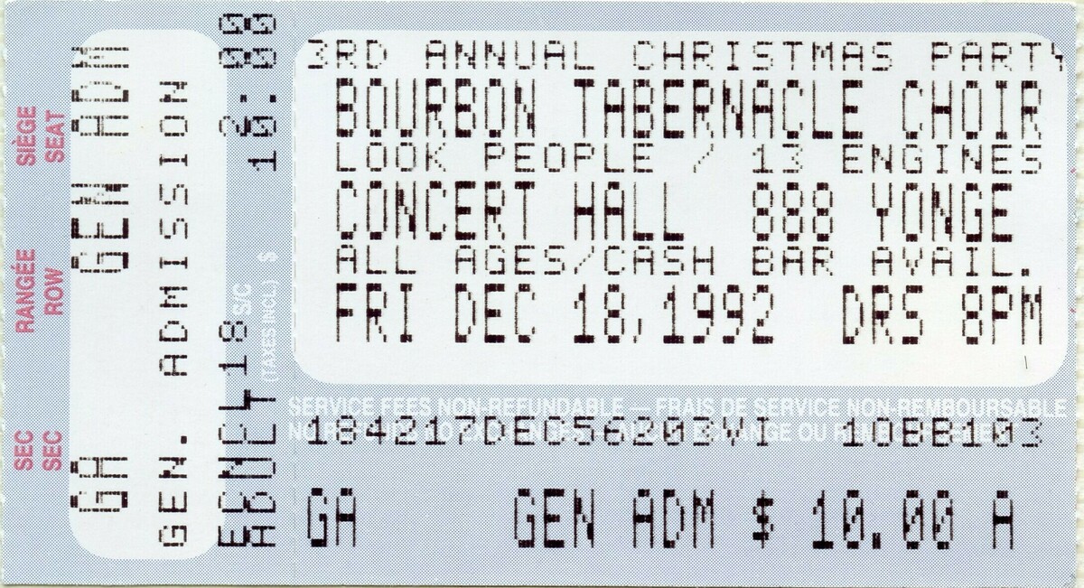 Bourbon Tabernacle Choir Concert & Tour History | Concert Archives
