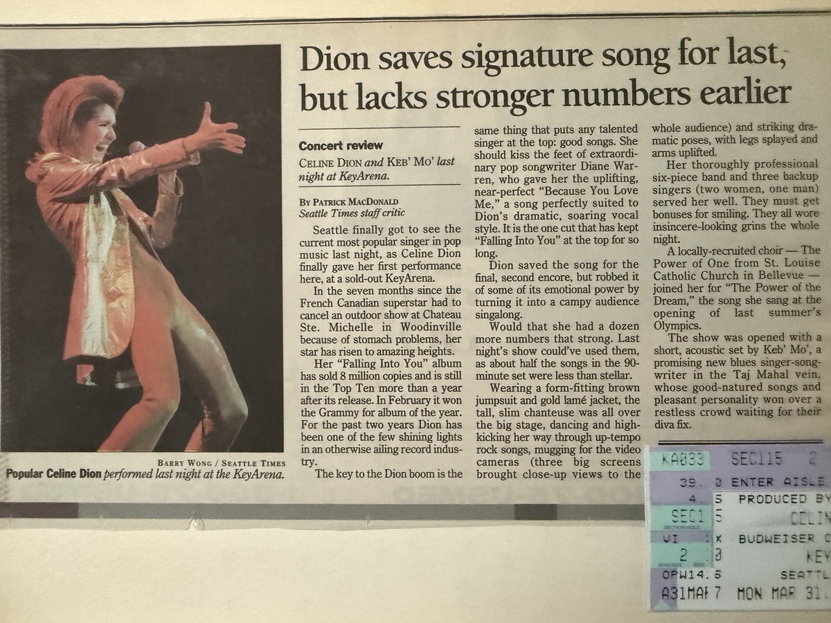 Céline Dion Concert & Tour History (Updated for 2026) | Concert Archives