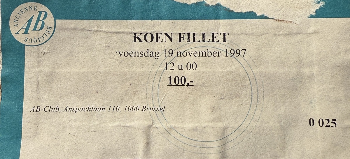 Koen Fillet Concert & Tour History | Concert Archives