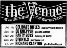 Mar 18, 1989: Ed Kuepper / Ups And Downs at The Venue, Dee Why Hotel ...