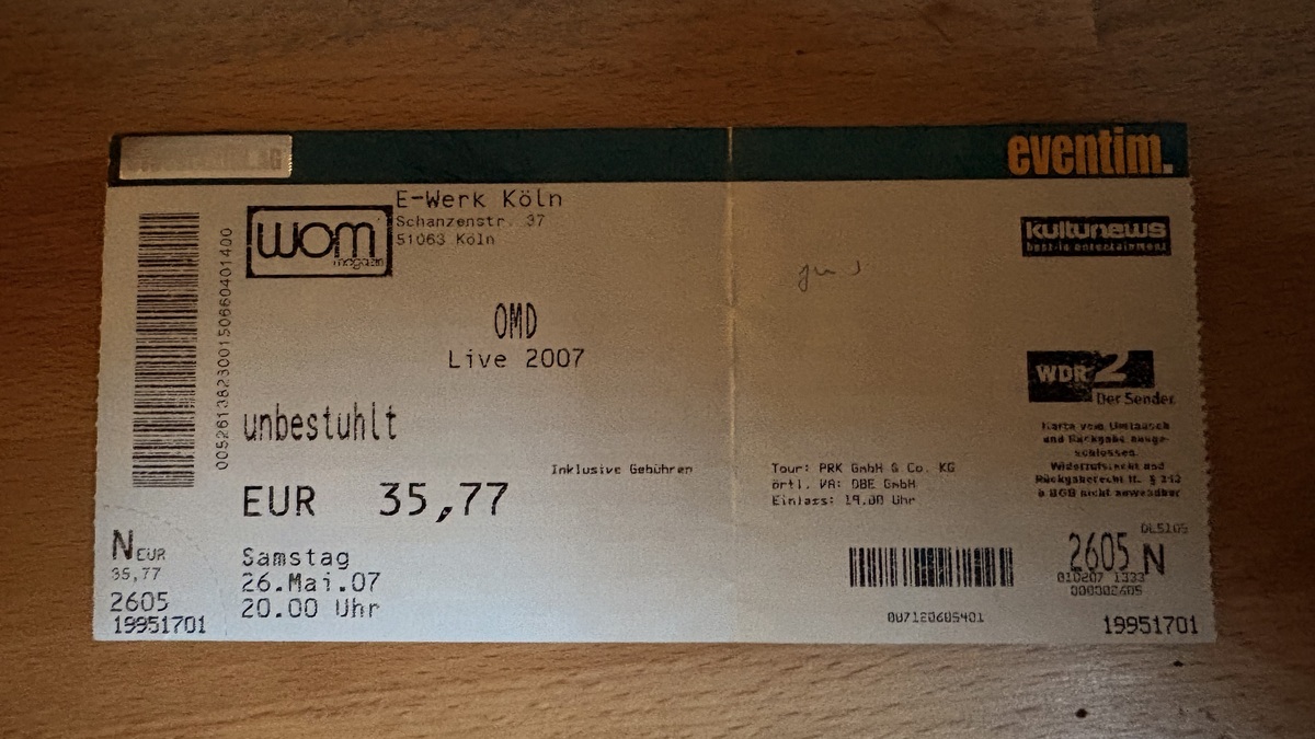 OMD (Orchestral Maneuvers in the Dark) Concert & Tour History (Updated ...