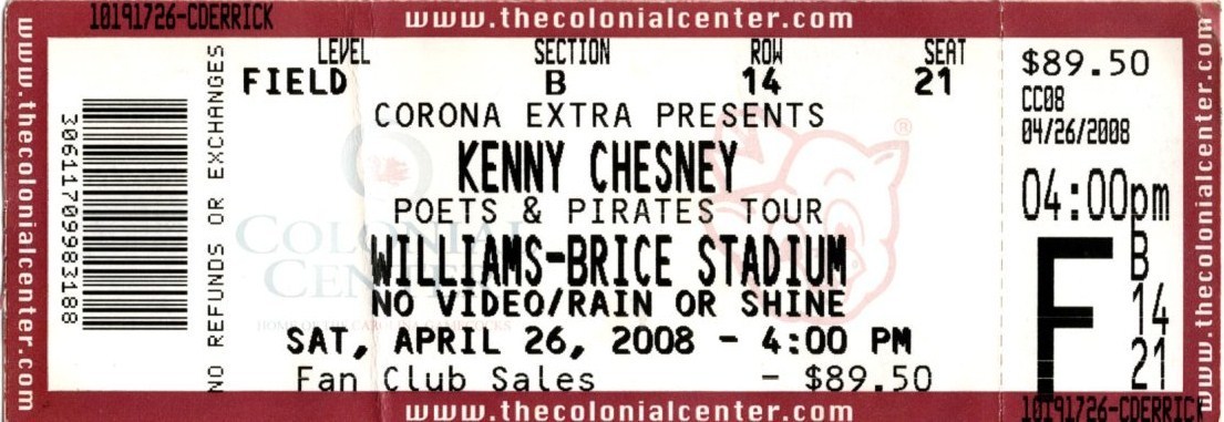Apr 26, 2008: Kenny Chesney / Brooks & Dunn / LeAnn Rimes / Gary Allen ...