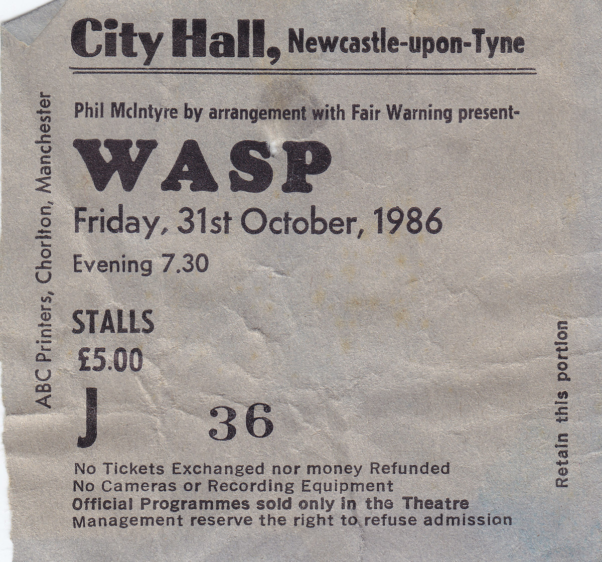 wasp Concert & Tour History | Concert Archives