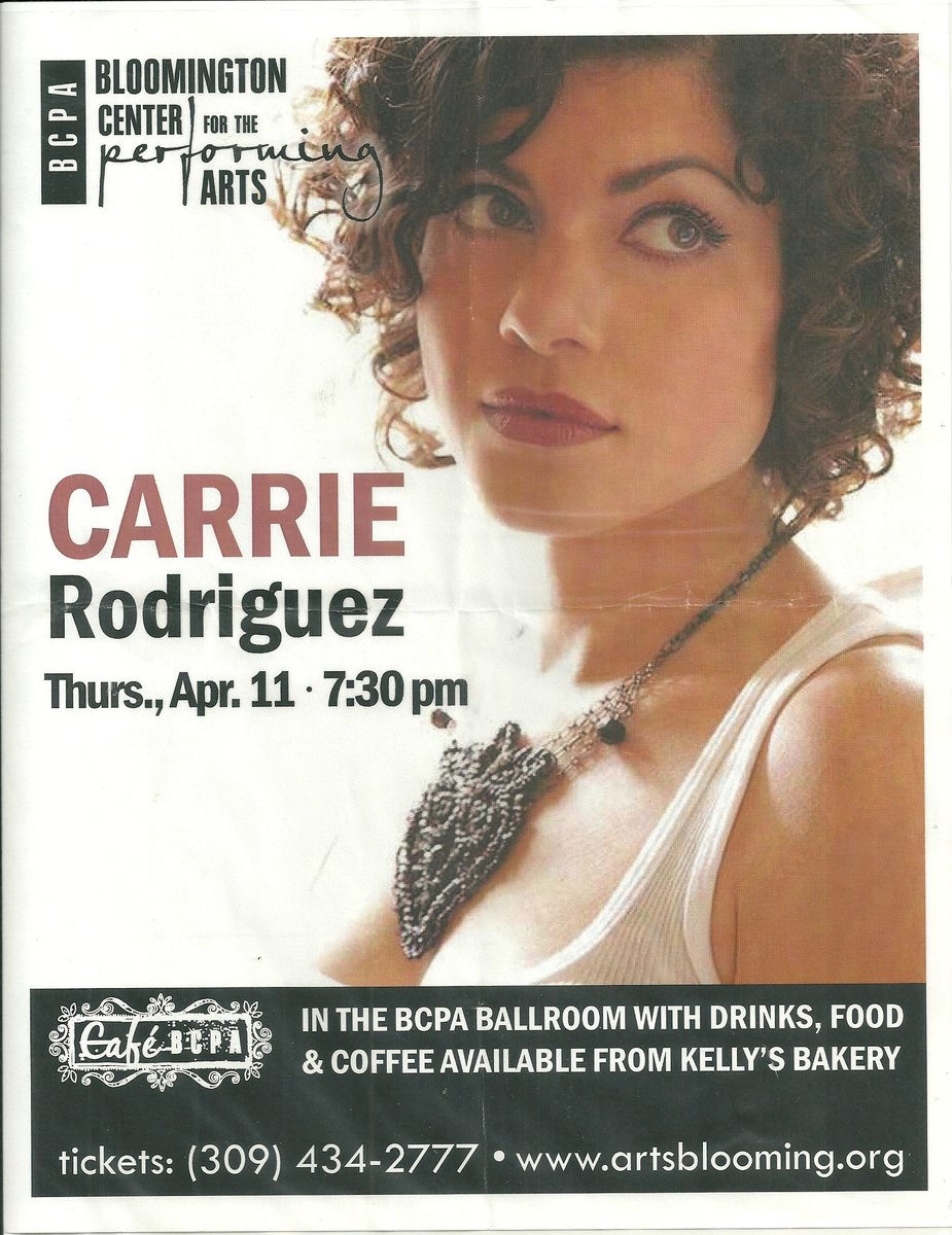 Apr 11, 2013: Carrie Rodriguez / Luke Jacobs at Bloomington Center for ...