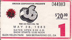 May 28, 1983: US FESTIVAL 83 at Glen Helen Regional Park & Festival ...