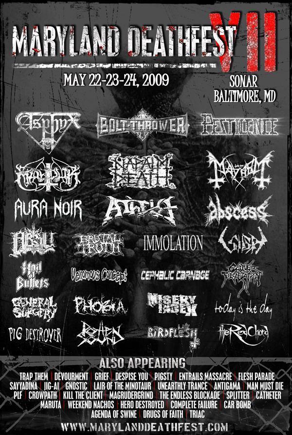 May 22, 2009: Maryland Deathfest 2009 at Sonar Baltimore, Maryland ...