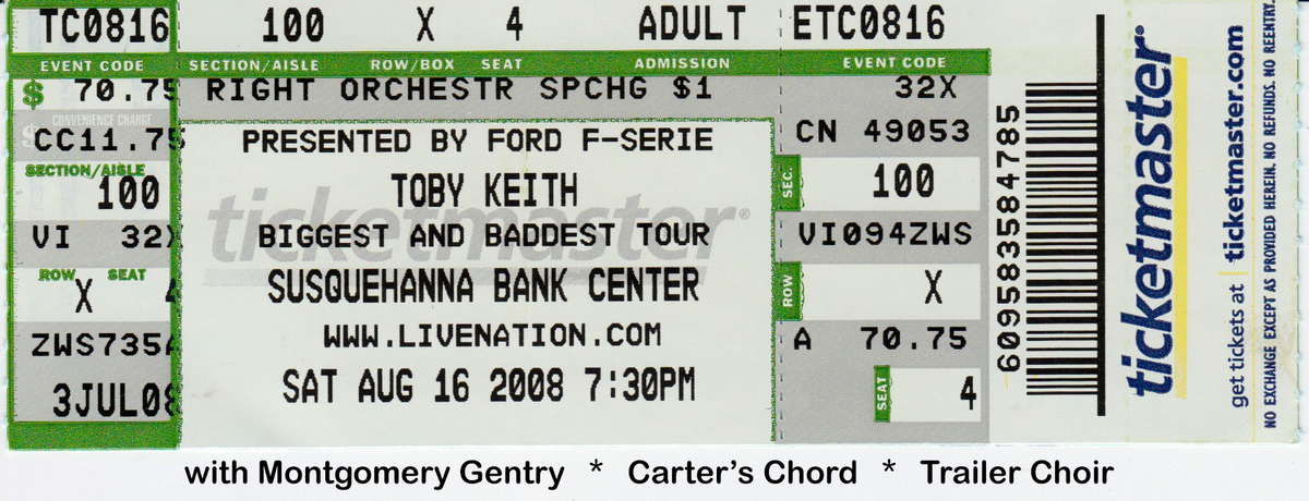 Toby Keith's 2008 Concert & Tour History | Concert Archives