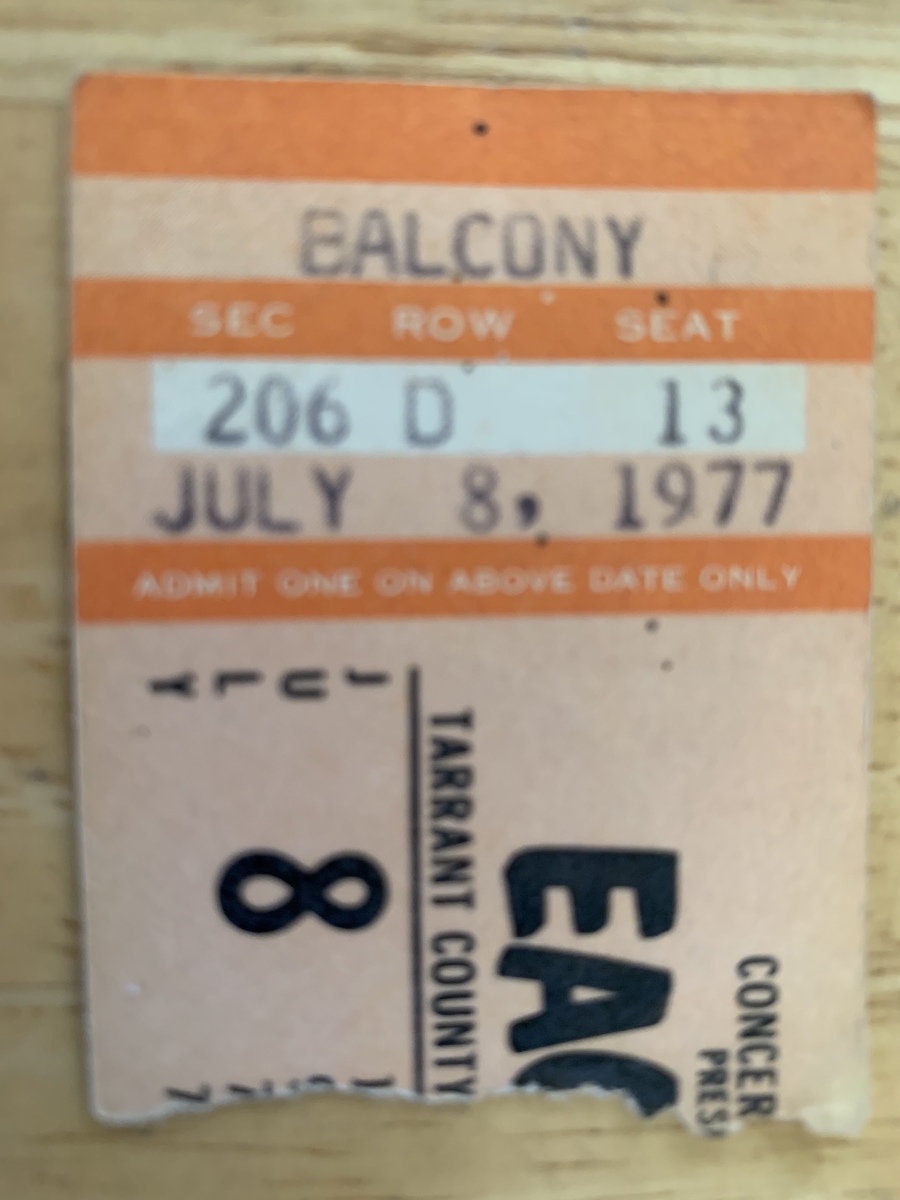 Jul 08, 1977: Eagles at Tarrant County Convention Center Fort Worth ...