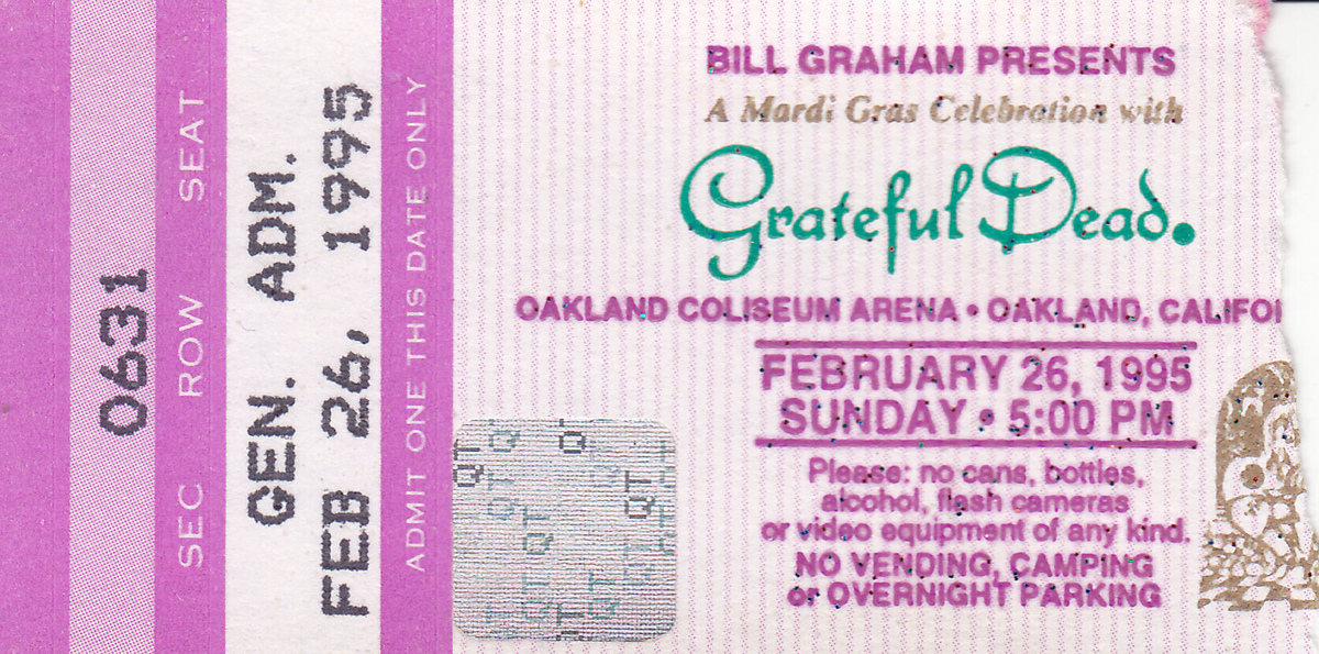 Feb 26, 1995: Grateful Dead at Oakland-Alameda County Coliseum Oakland ...